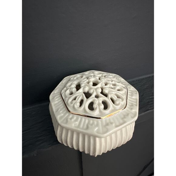 Lenox | Accents | Vintage Lenox Porcelain Octagonal Covered Box Trinket ...